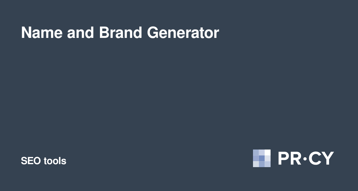 AI-Based Name and Brand Generator